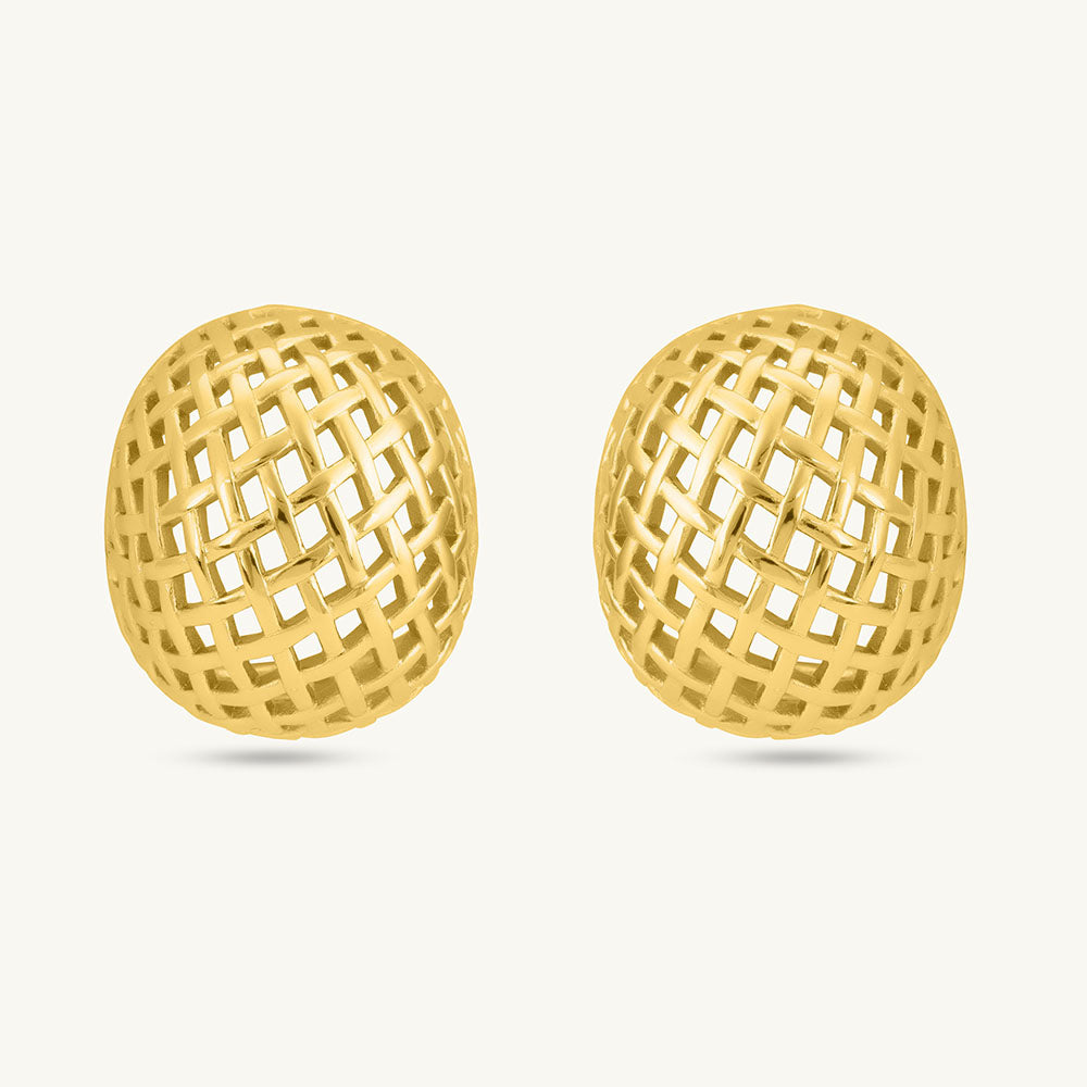 Honeycomb Gold Dome Studs – PALMONAS