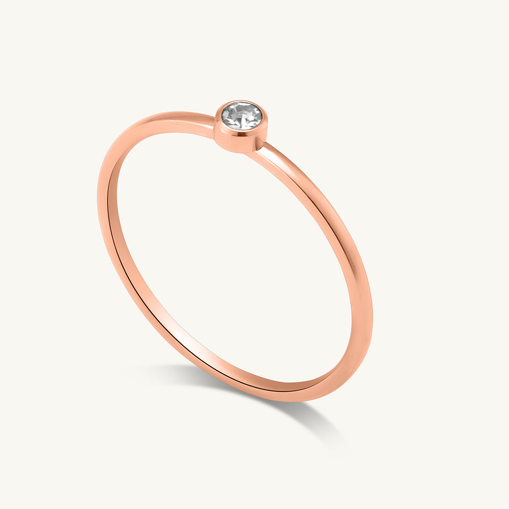Buy Cute Birthstone Rings | Rose Gold Plating – PALMONAS