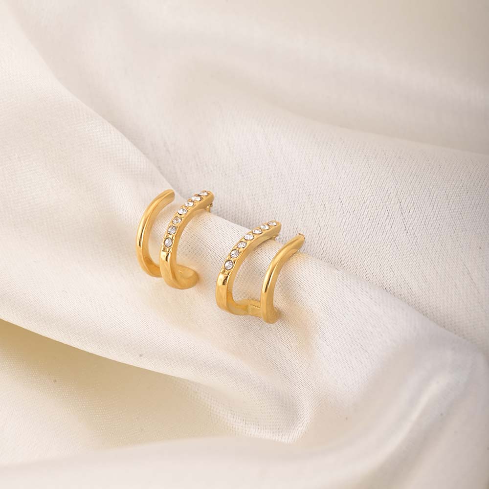 Crystal Curve Earrings – PALMONAS
