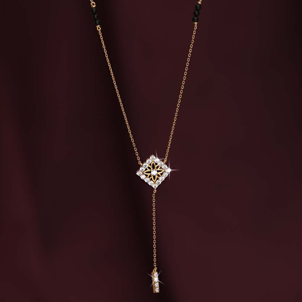 Buy Anika Diamond Mangalsutra | Gold Vermeil – PALMONAS
