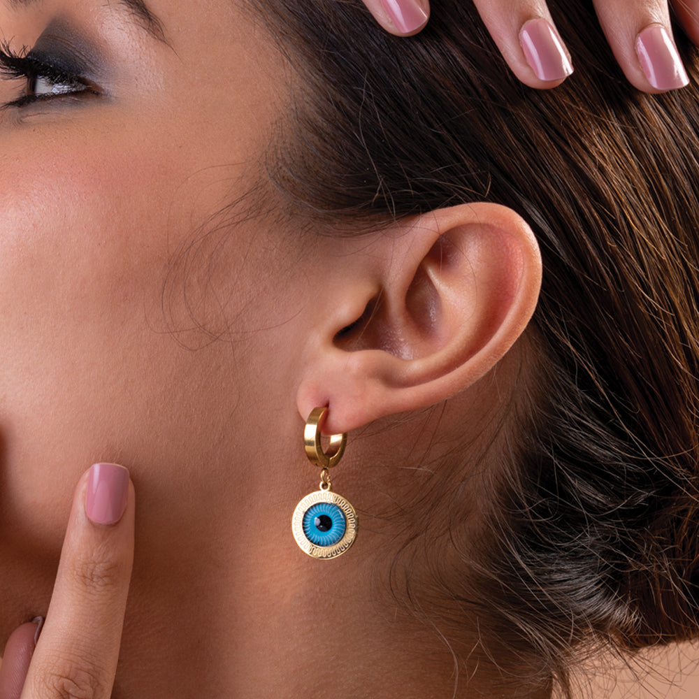 Buy Boho Evil-Eye Hoop Earrings online- Palmonas – PALMONAS
