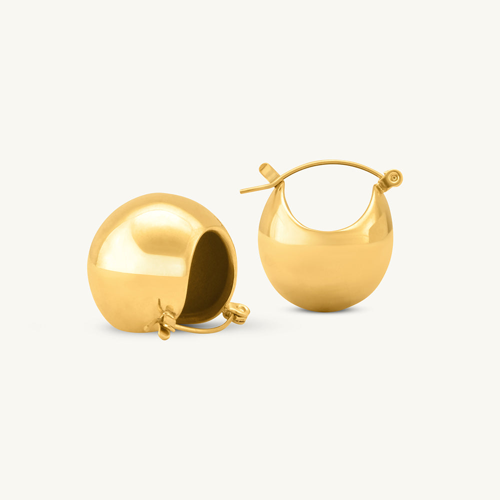Buy Ball Hoop Earrings | Gold Plating – PALMONAS
