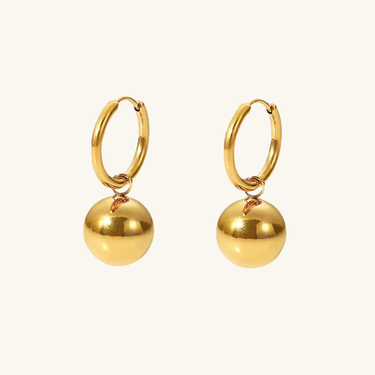 Gold Ball Hoop Earrings – PALMONAS