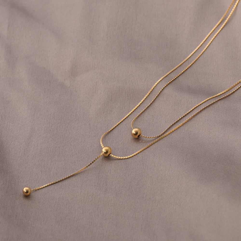 Buy Drop Bead Necklace | Gold Plating – PALMONAS