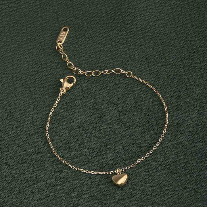 Buy Cute Heart Bracelet - 18k Gold Plated online – PALMONAS