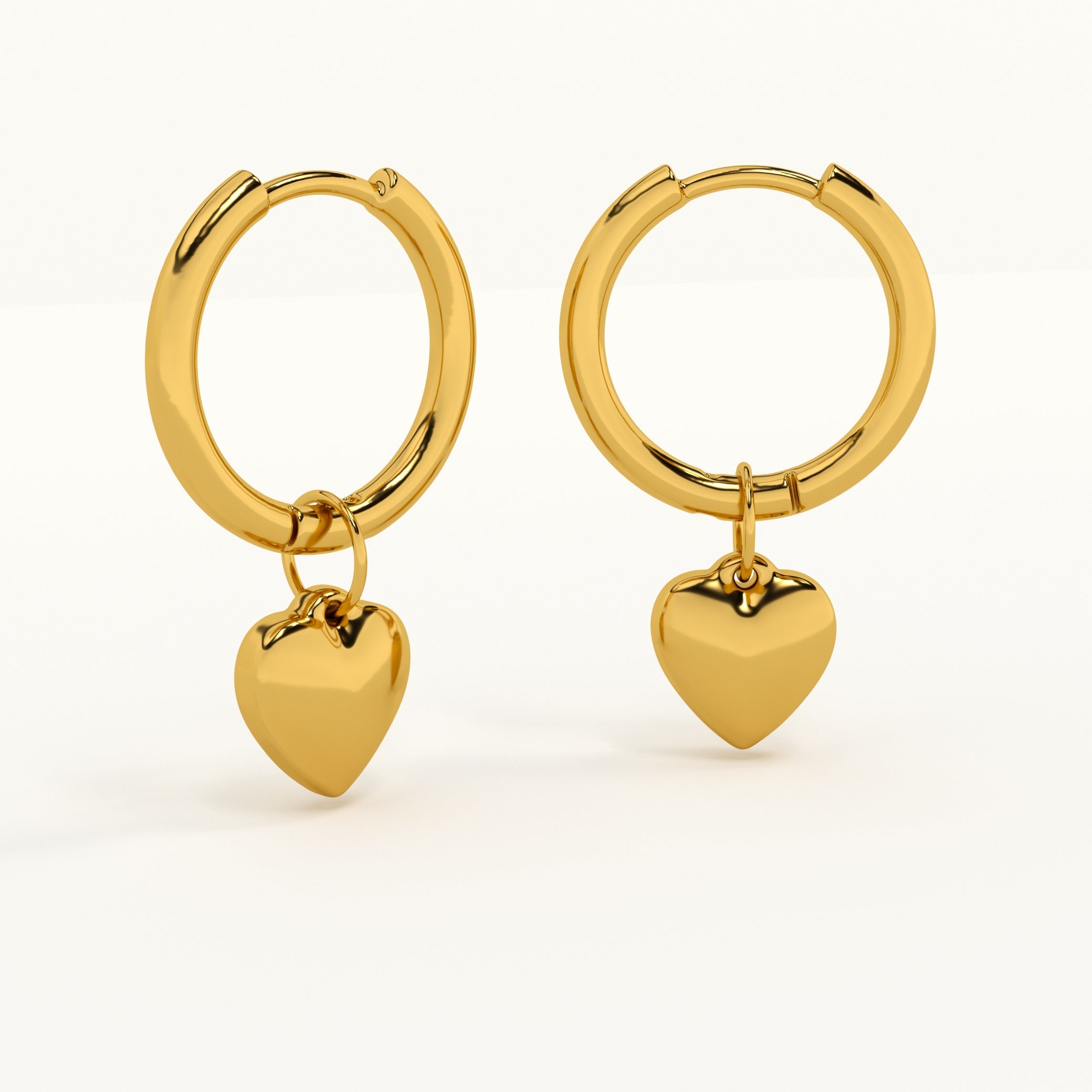 Buy Small Heart Hoop Earrings- 18k Gold Plated – PALMONAS