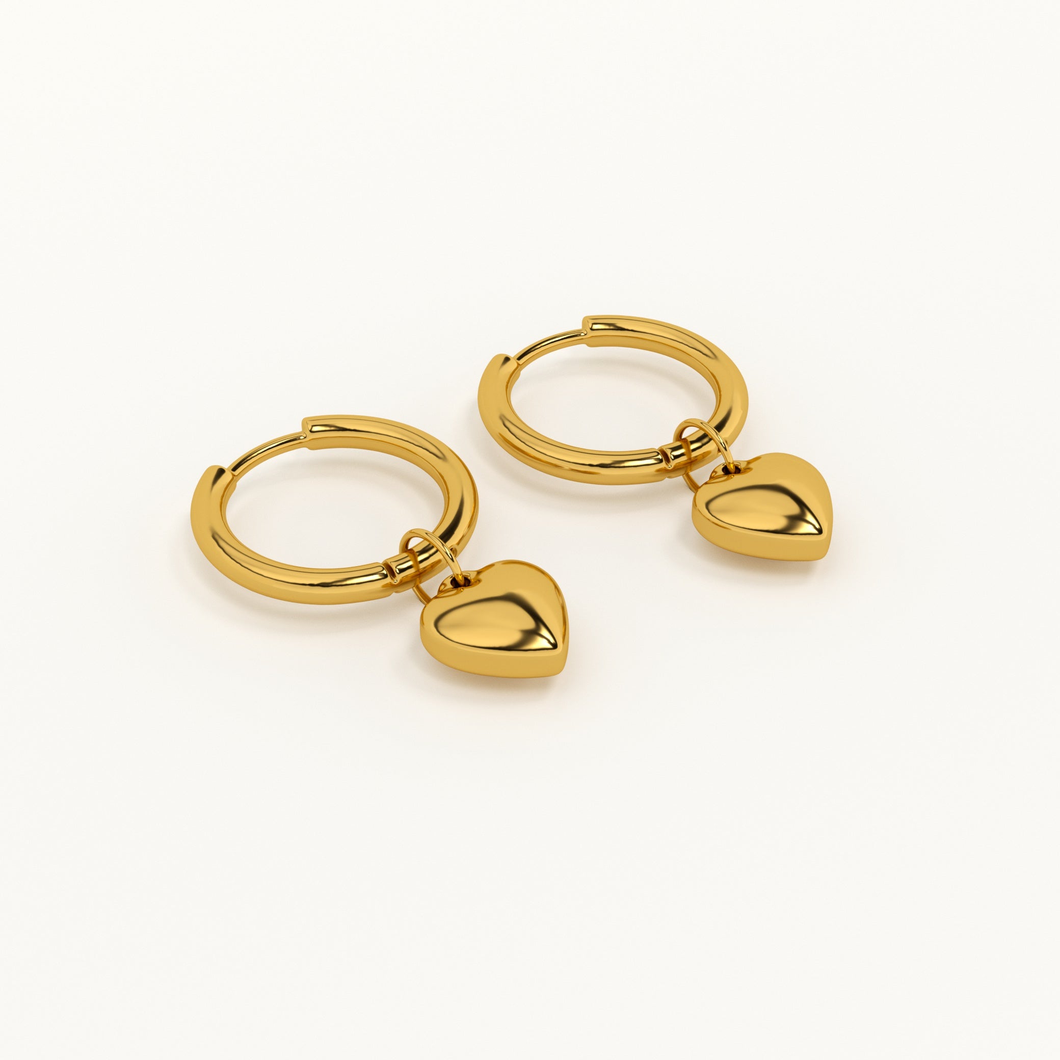 Buy Small Heart Hoop Earrings- 18k Gold Plated – PALMONAS
