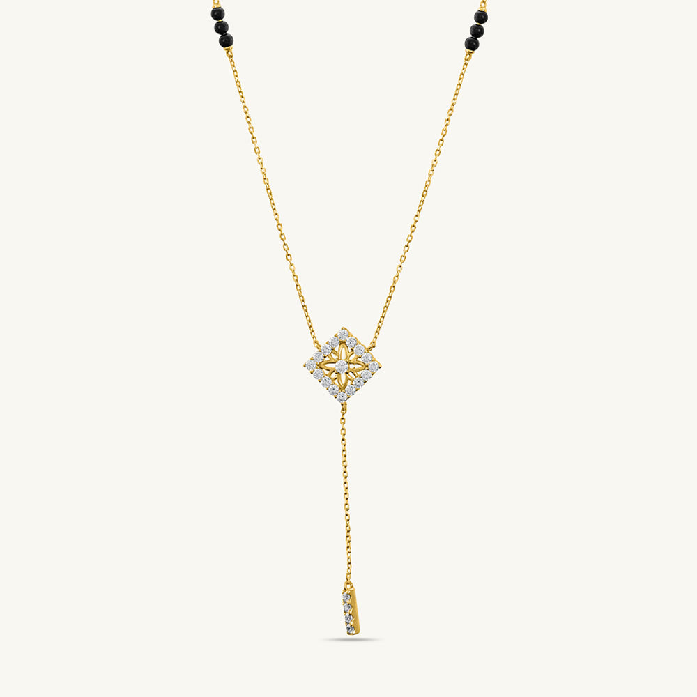Buy Anika Diamond Mangalsutra | Gold Vermeil – PALMONAS