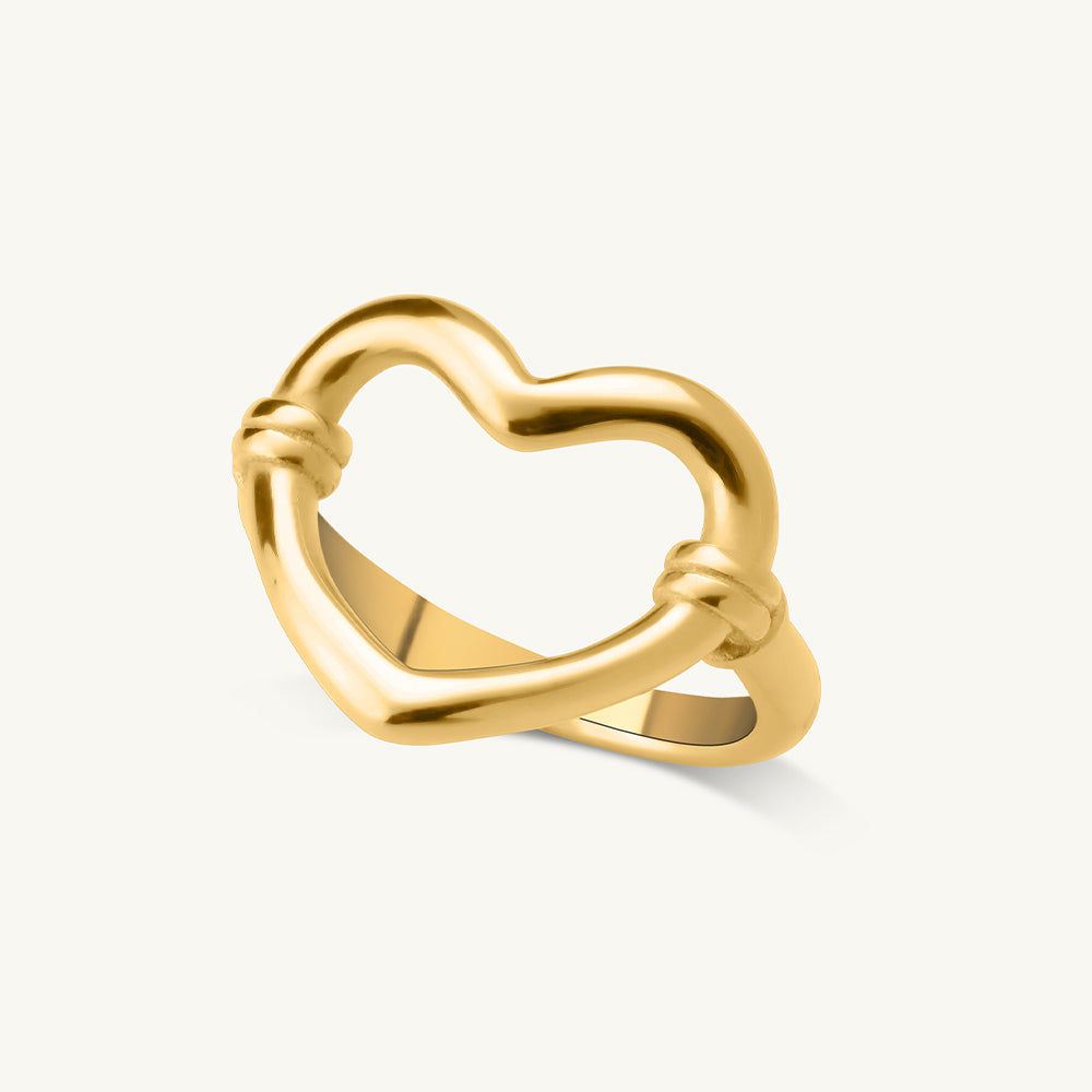 Buy Heart Outline Ring- 18k Gold Plated online- Palmonas – PALMONAS