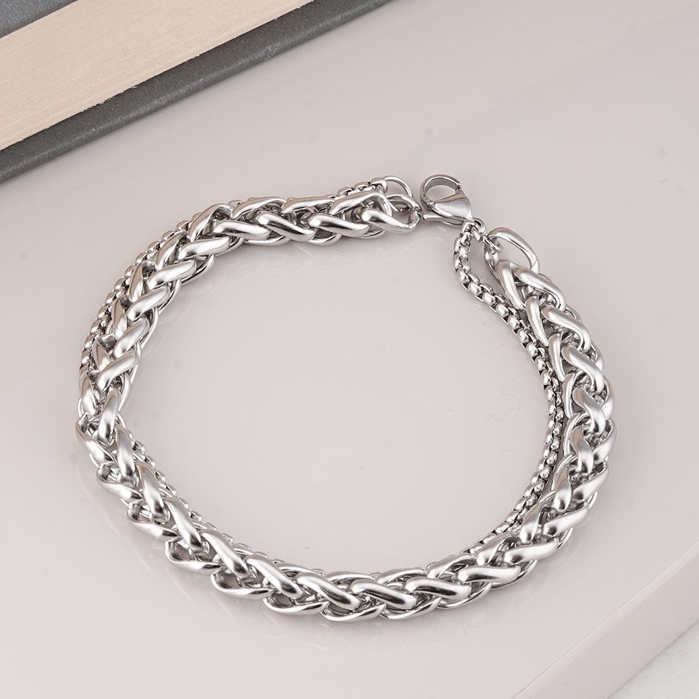 Layered Silver Bracelet – PALMONAS