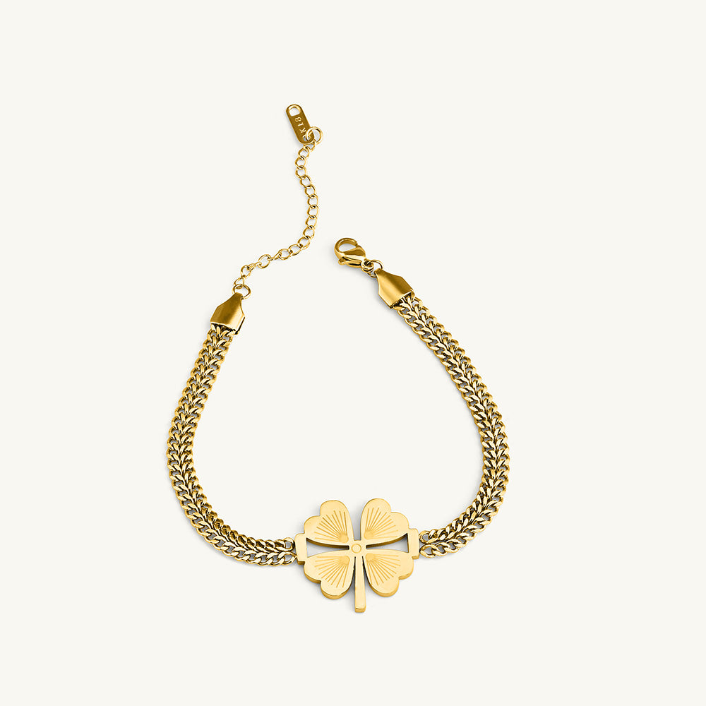 Gold Clover Bracelet – PALMONAS