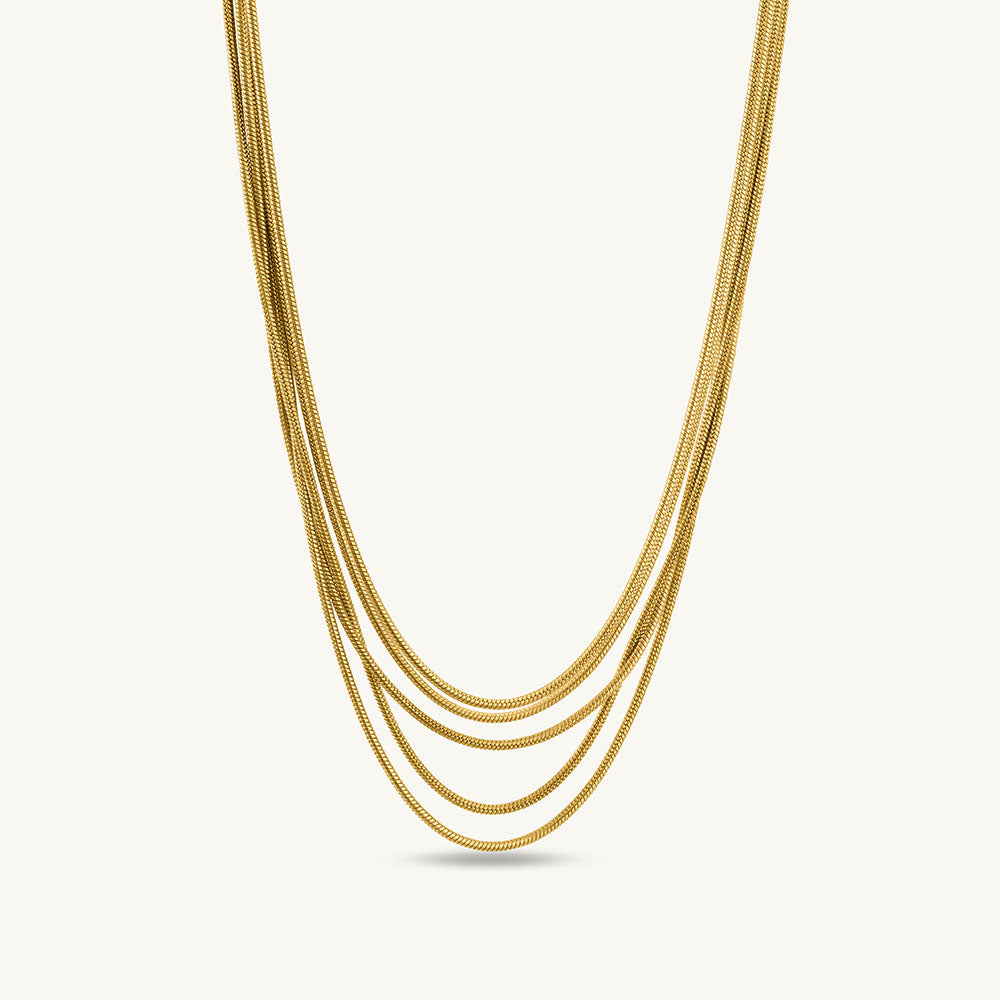 Golden Layers Chain Necklace – PALMONAS