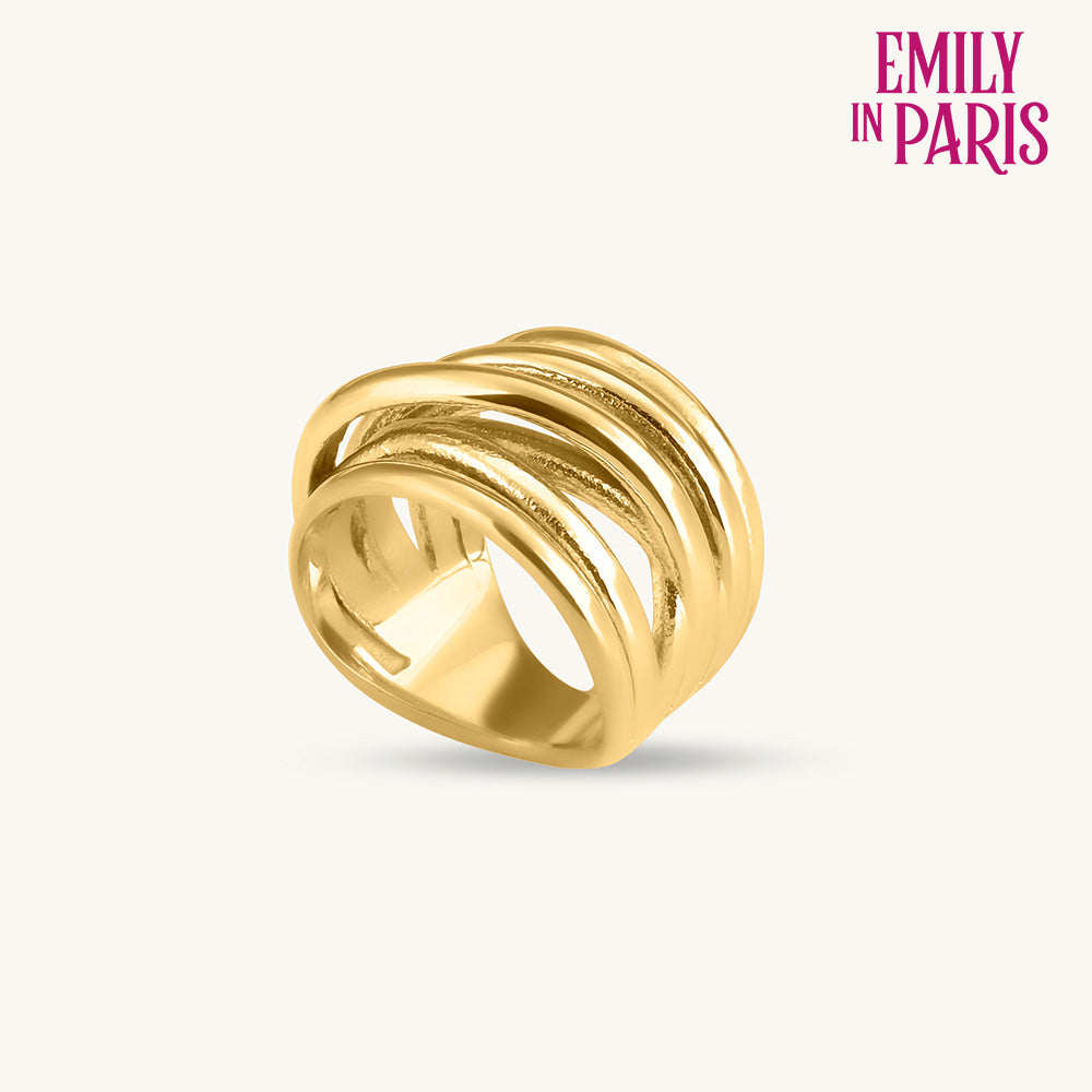 Wavy Wire Gold Ring – PALMONAS