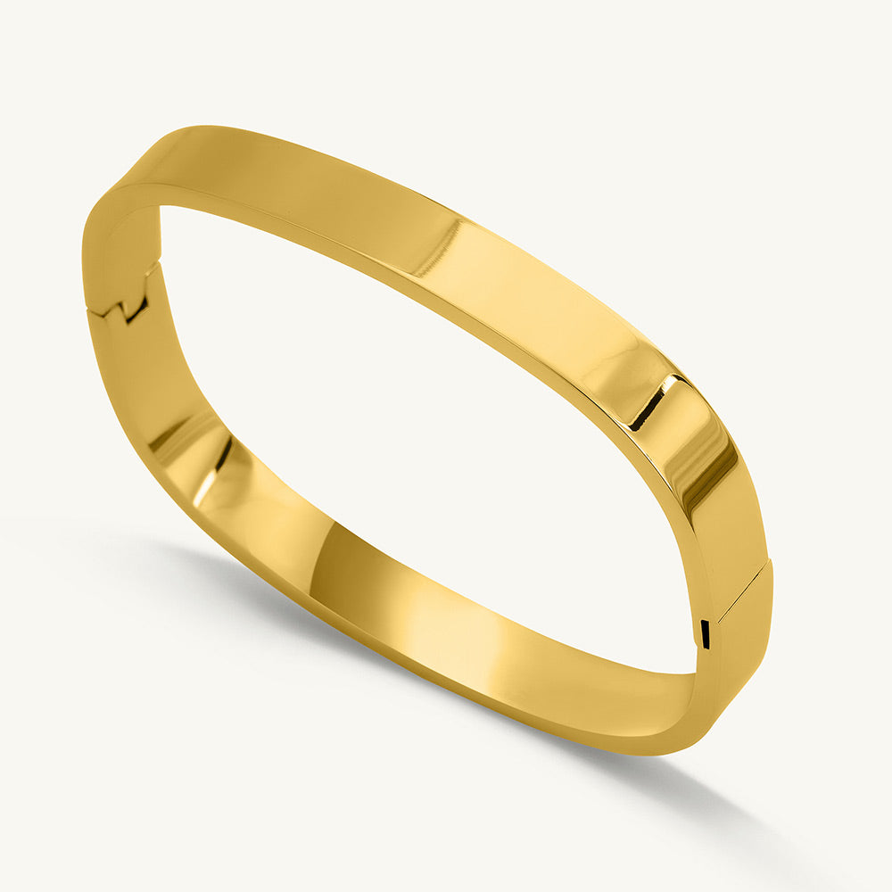 Shop Plain Cubic Gold Bracelet for Women - PALMONAS