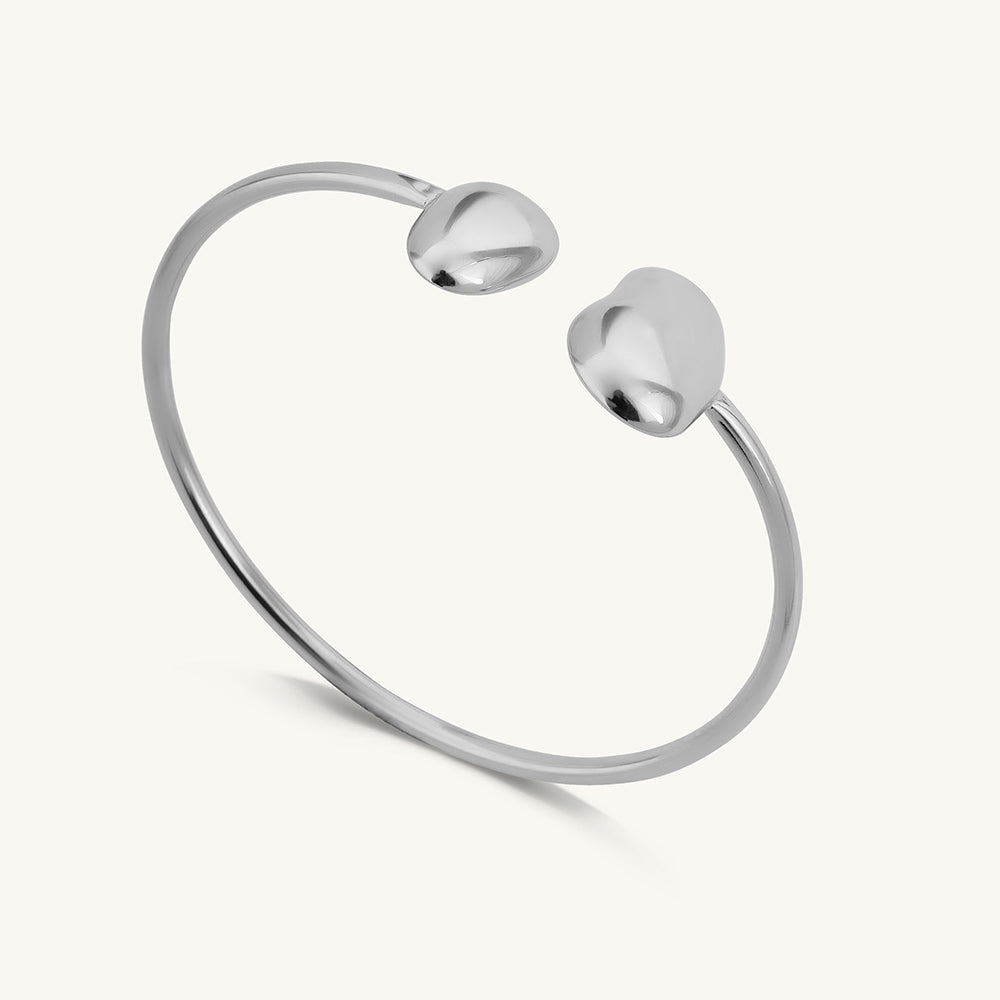 Classy Silver Bean Cuff Bracelet – PALMONAS