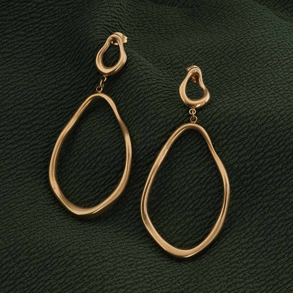 Wavy Loop Drop Earrings – PALMONAS