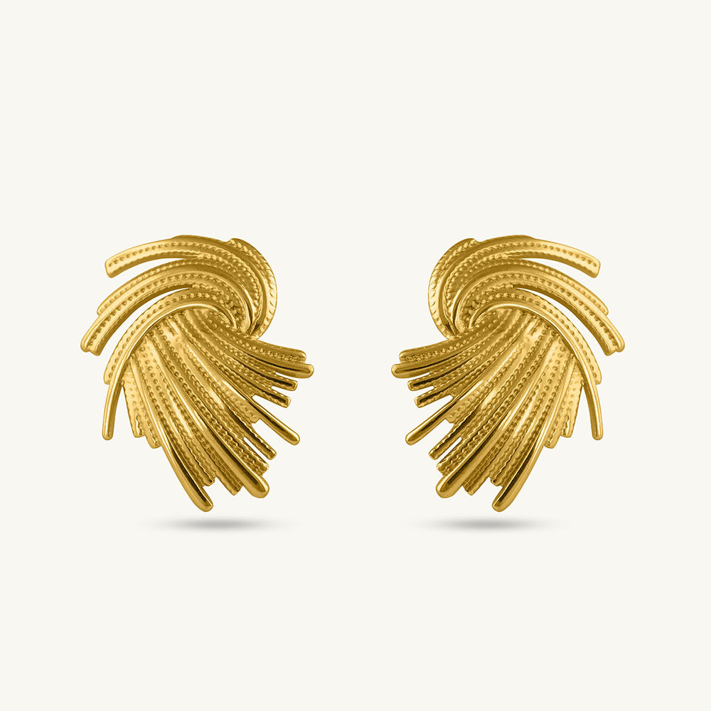 Whirlwind Gold Earrings – PALMONAS