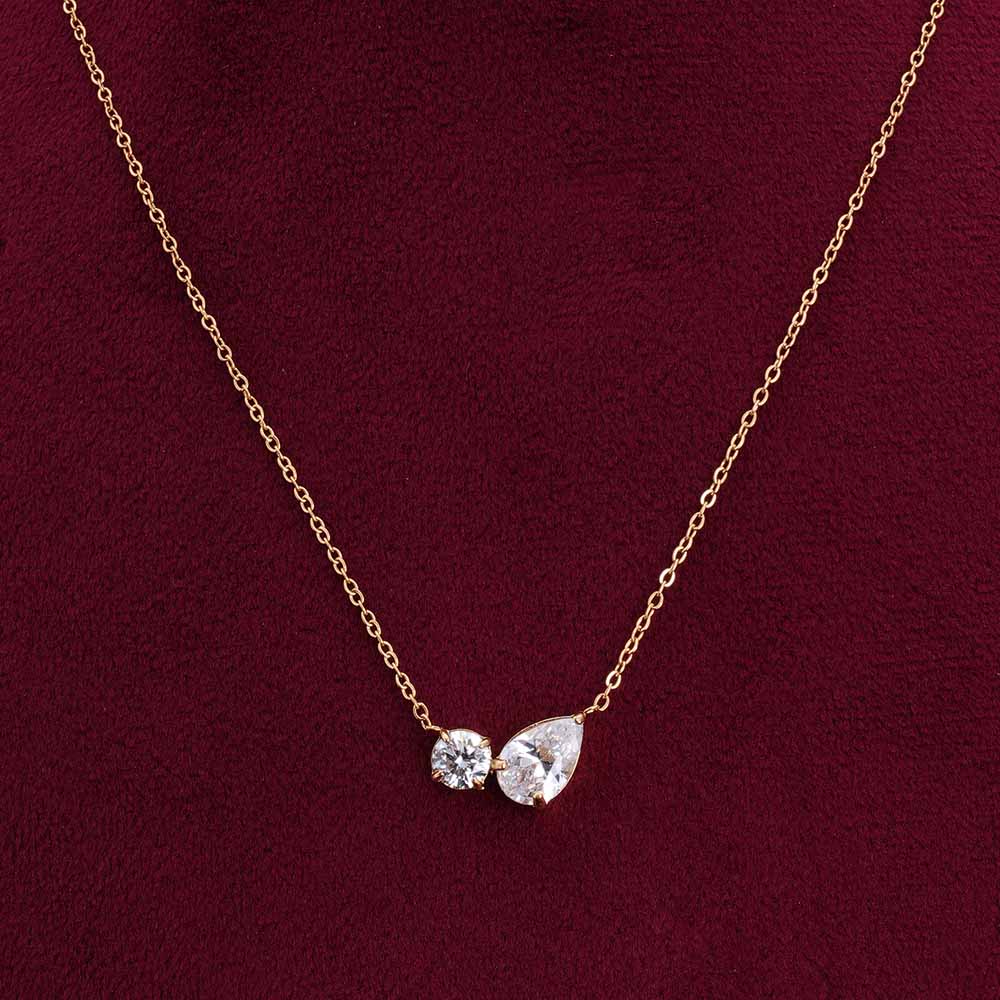 Double Drop Delicacy Gold Chain Necklace – PALMONAS