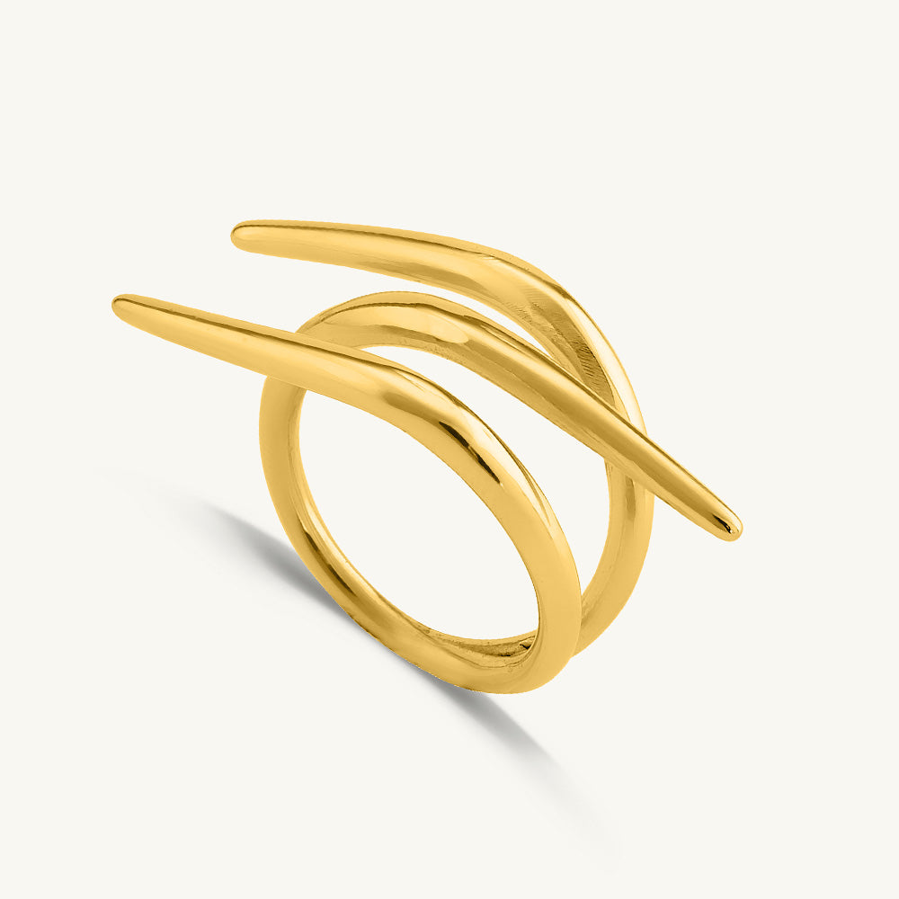 Statement WhirlWind Gold Ring – PALMONAS