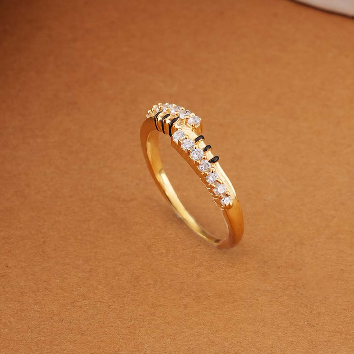 Modern 925 Sterling Silver Mangalsutra Ring – PALMONAS