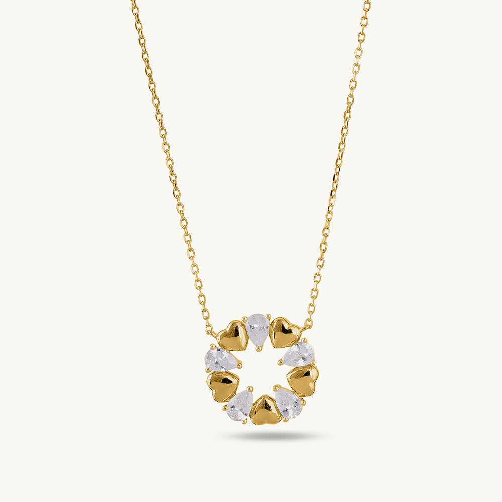 Bling Pulse Diva Pendant Necklace | 18K Gold Vermeil Plated – PALMONAS