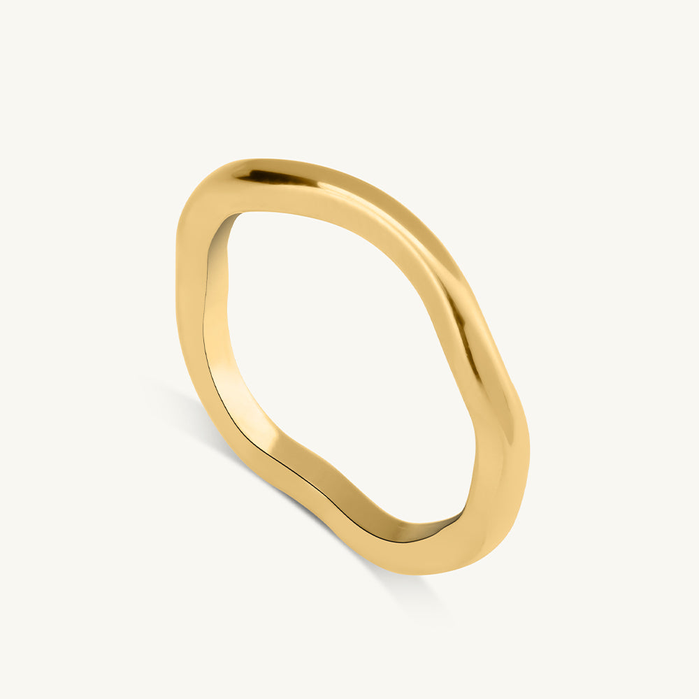 Buy Irregular Wave Ring | Gold Plating – PALMONAS