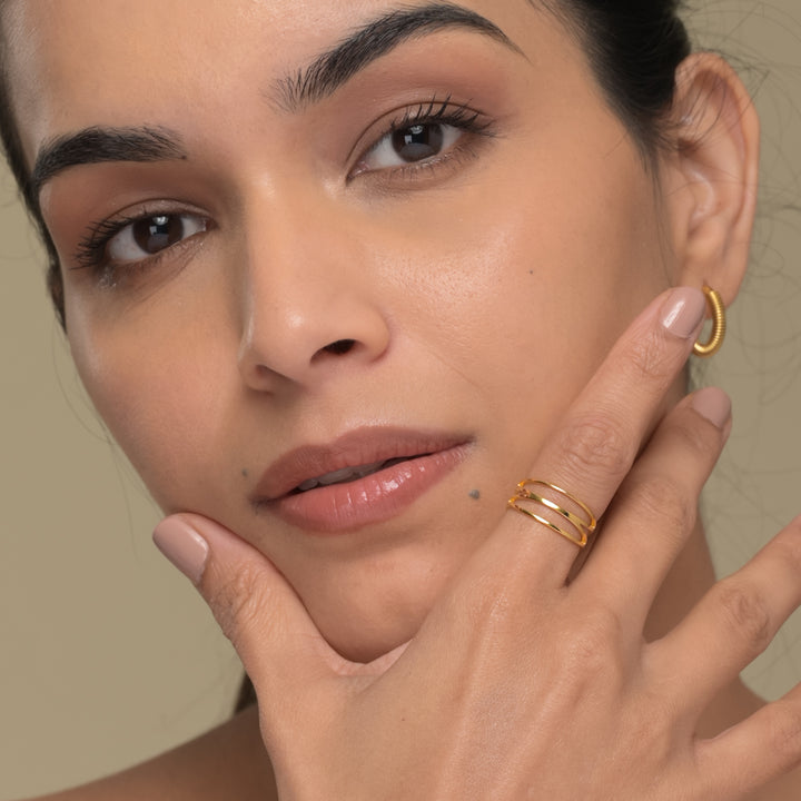 Buy Twist Cross Ring | Gold Plating – PALMONAS