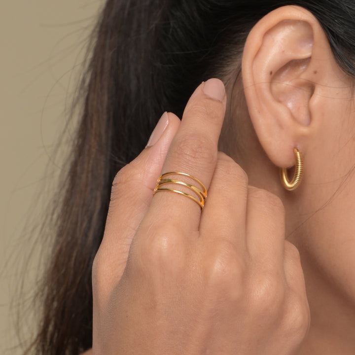 Buy Twist Cross Ring | Gold Plating – PALMONAS