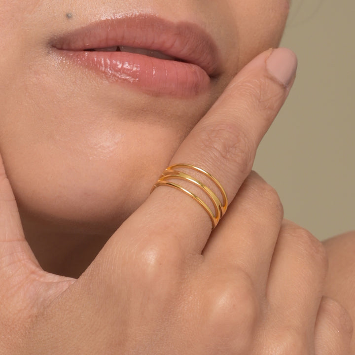 Buy Twist Cross Ring | Gold Plating – PALMONAS