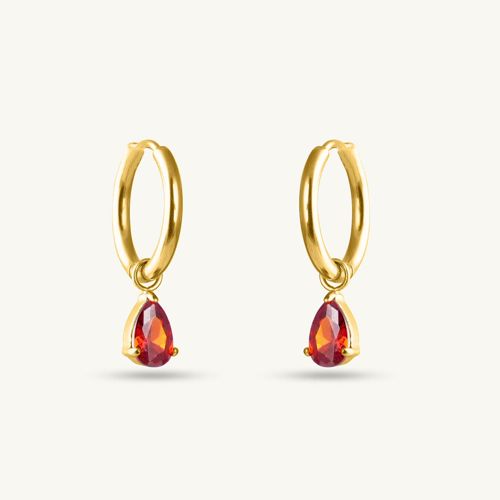 Golden Red Hoops – PALMONAS