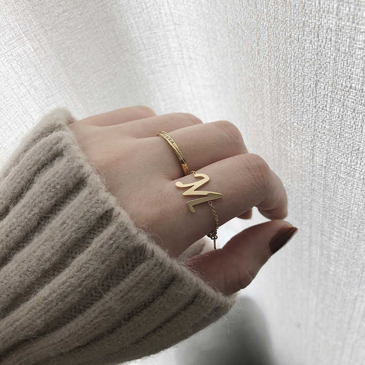 Buy The Initial M Ring | Gold Plating – PALMONAS